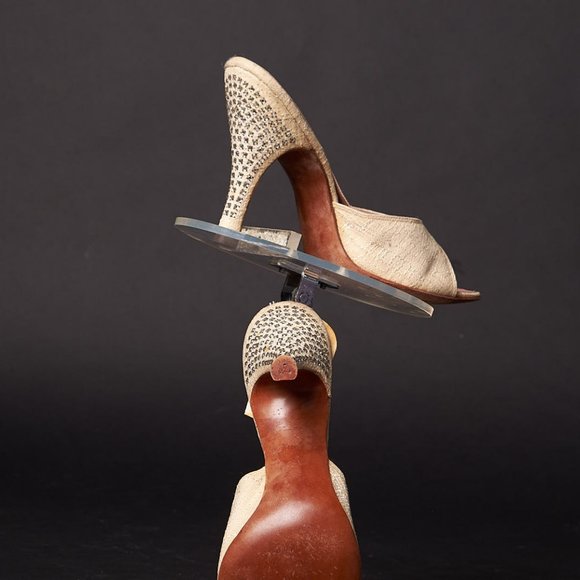 joseph larose | Shoes | 95s Linen And Jeweled Heel Springolaters Heels ...